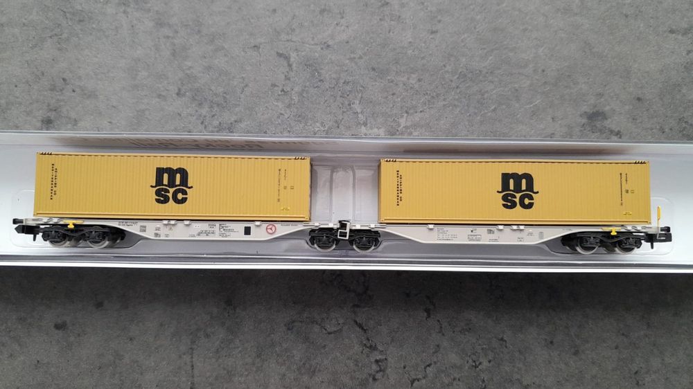 AAE Doppeltragwagen mit MSC Containern von Rocky-Rail (Neu und ...