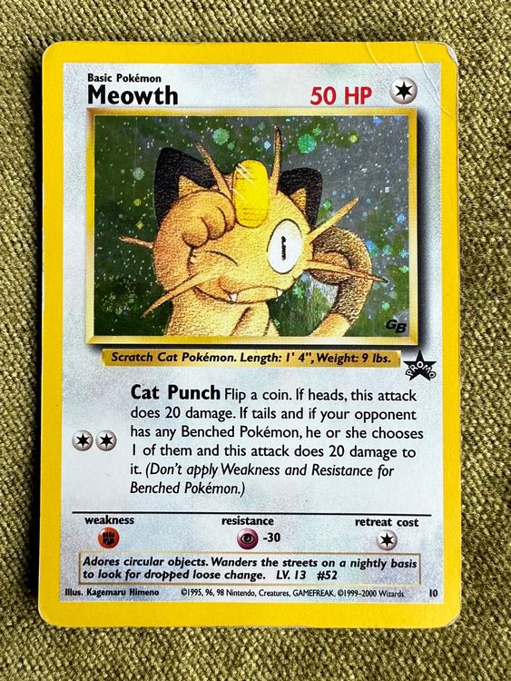 Pokemon Meowth 10 Promo Englisch Holo Vintage TCG (Gebraucht) in ...