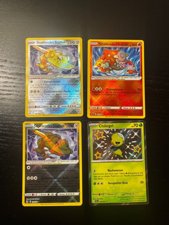 Pokemon Karten Set Strahlendes Stahlos & Heatran Top! (Neu (gemäss ...