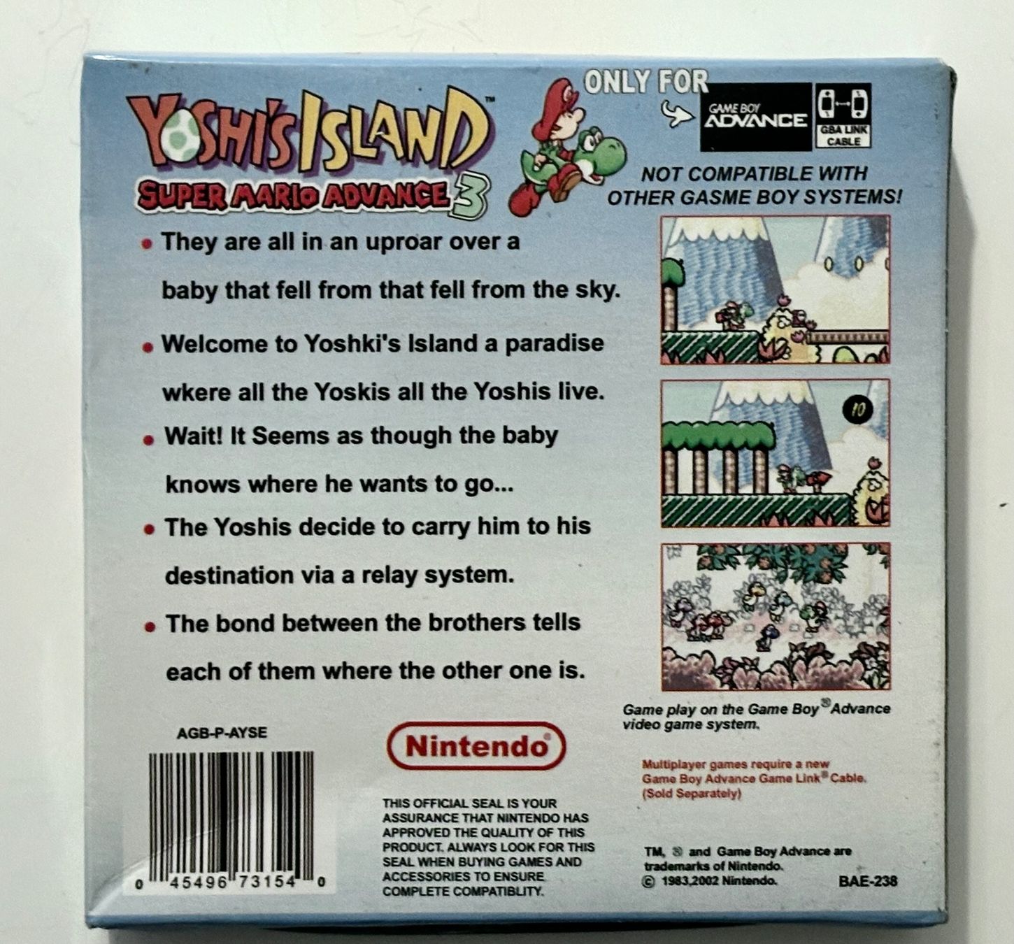 GAME, GAMEBOY ADVANCE 3, YOSHI’S ISLAND, OVP, NINTENDO, 2002 (Gebraucht ...