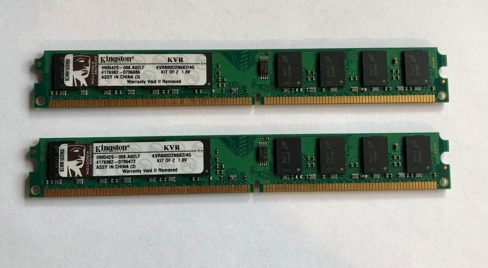 4GB (2x2GB) RAM Kit - Kinston KVR800D2N6K2/4GB DDR2-800 | Kaufen auf ...