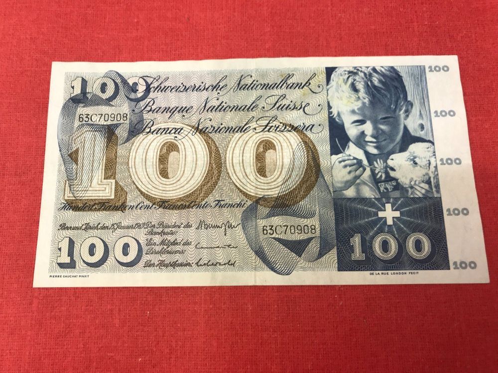 100 Franken Note 1969 Siehe Bilder | Kaufen auf Ricardo