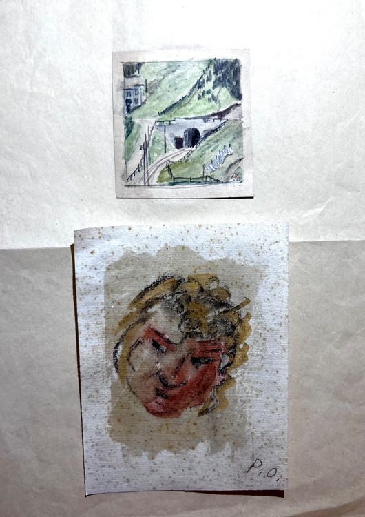 Zwei kleine Aquarelle von Paul Oswald | Kaufen auf Ricardo