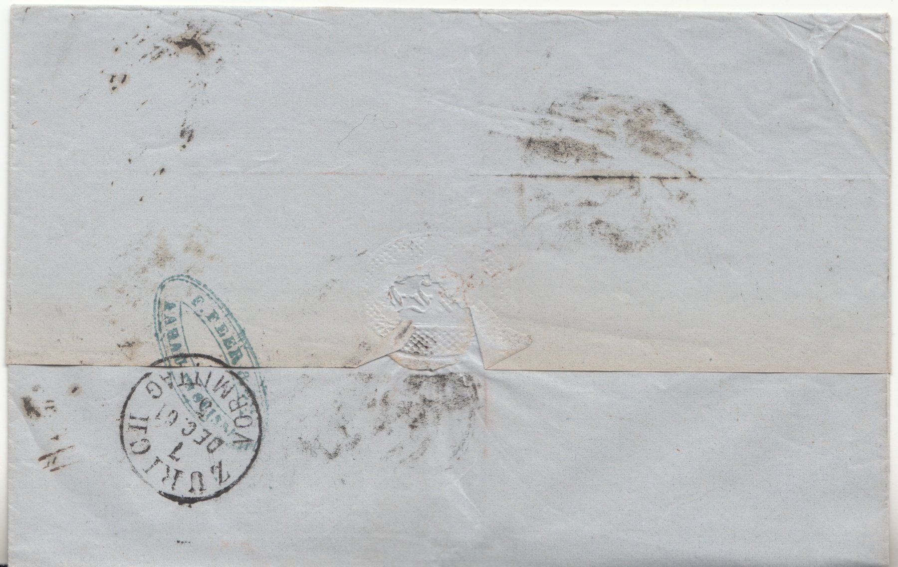 SBK 24B4 (24G) auf Faltbrief Aarau-Zürich (Gebraucht) in Bürglen TG für ...