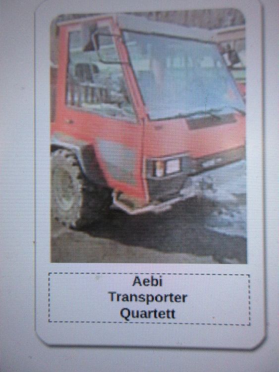 AEBI Transporter Quartett 32 Karten (Neu und originalverpackt) in Herznach für CHF 27 – mit ...