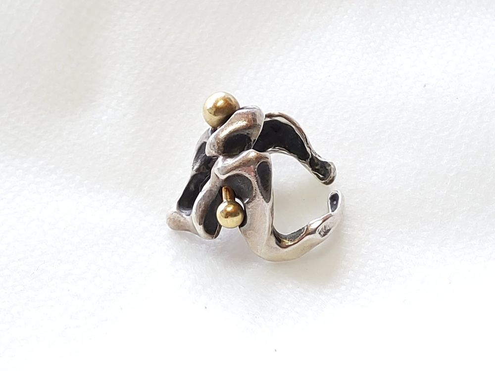 Bague Gilbert Albert en argent 800 et clou en or 18K (D'occasion) à ...