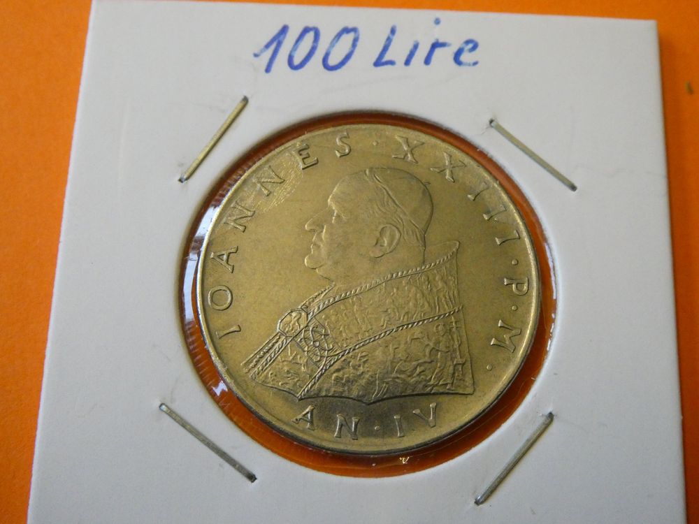 Vatikan 1962, 100 Lire (Gebraucht) in Hinterforst für CHF 2 – mit Lieferung auf Ricardo kaufen