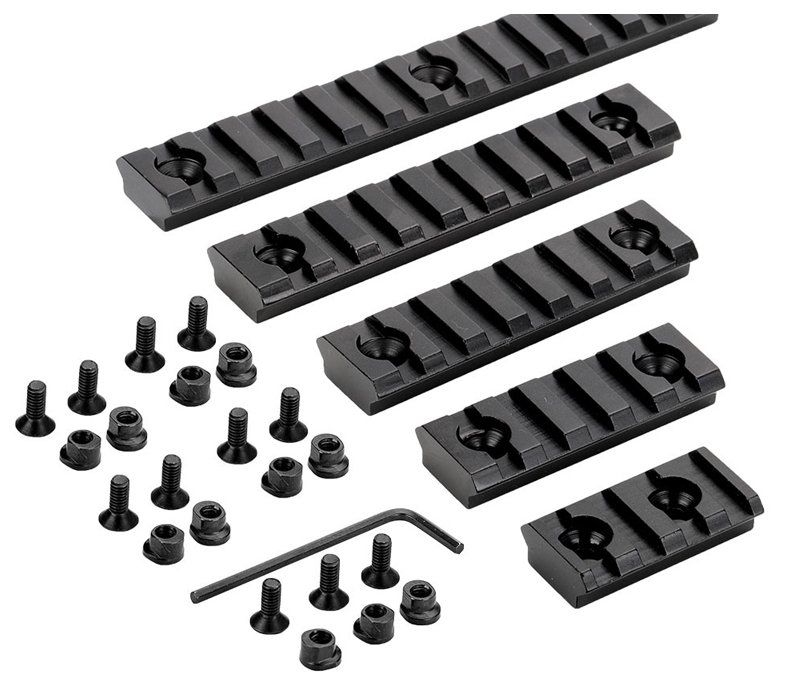 Set von 5 Picatinny Schienen (Alu Legierung) für Keymod (Neu (gemäss ...