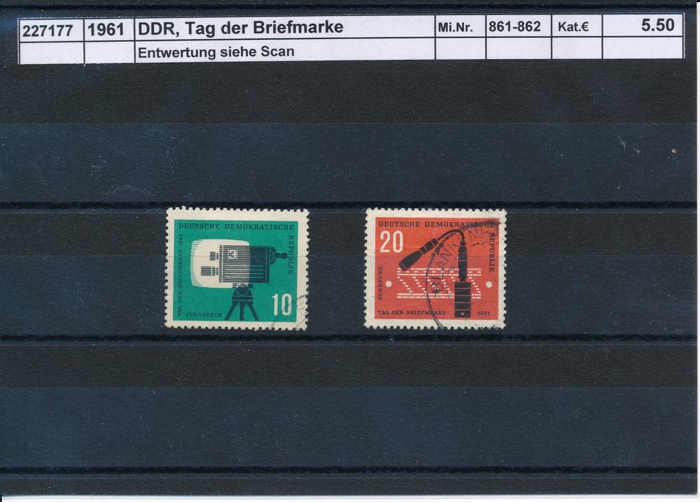 1961 DDR, Tag der Briefmarke | Kaufen auf Ricardo