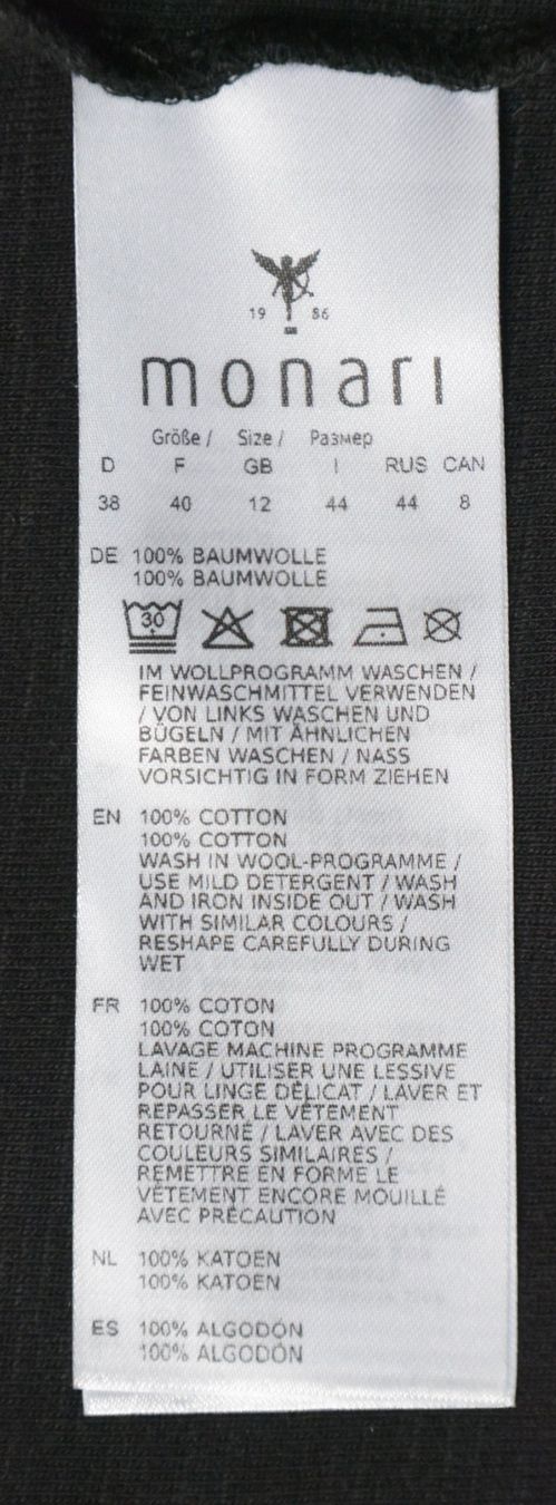 Schwarze, leicht strukturierte Jacke mit Kapuze von Monari (Gebraucht ...