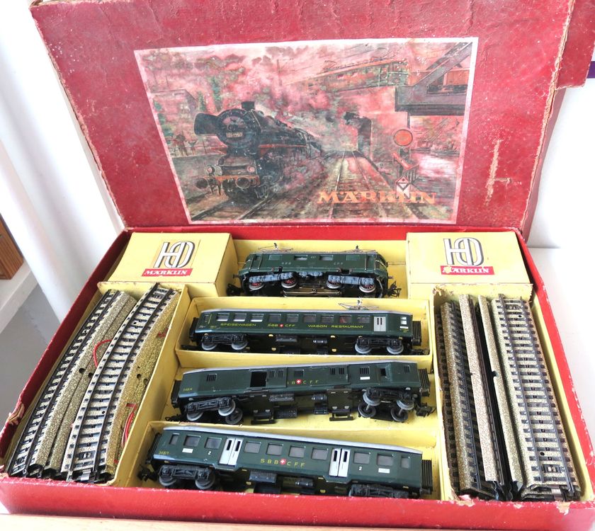MARKLIN ANCIEN SBB CFF RET 800 + 3 VOITURES LEGERES OVP R645 (Gebraucht ...