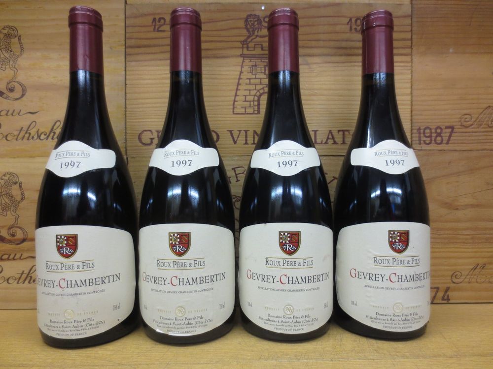 4 Fl. Gevrey - Chambertin 1997, Domaine Roux Père & Fils (Neu (gemäss ...