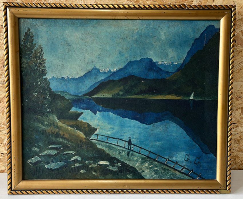 Gemälde, ältere Berglandschaft (ID M143) (Gebraucht) in Gelterfingen für CHF 20 – mit Lieferung ...