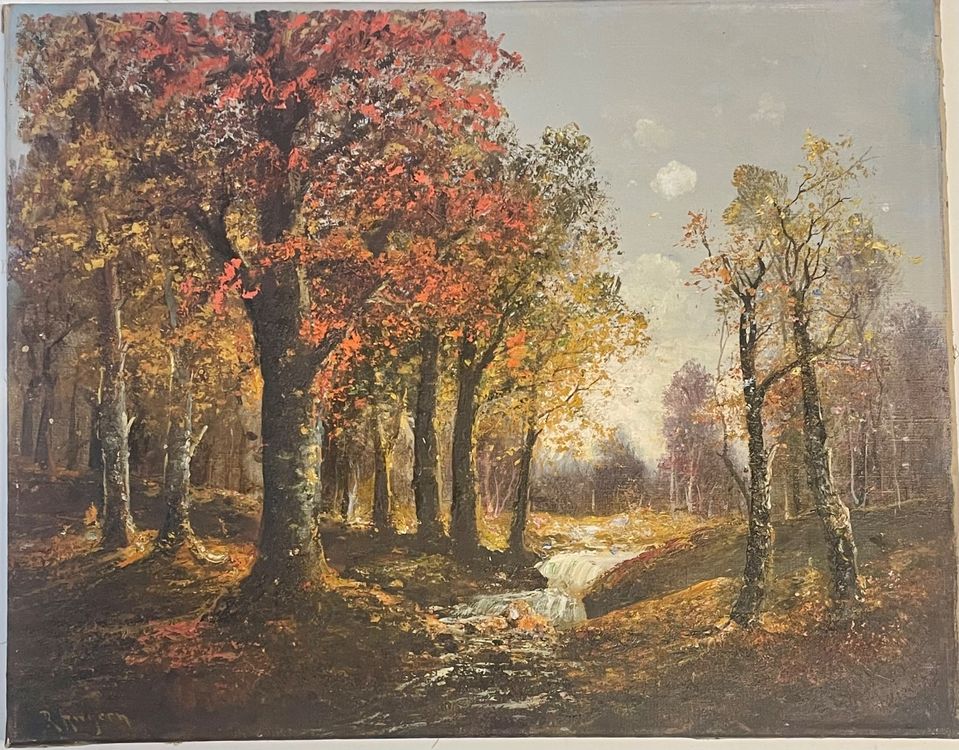 Alte Landschaft Gemälde signiert R.Angern | Kaufen auf Ricardo