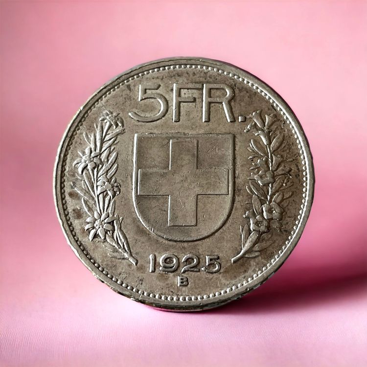 Schweiz 5 Franken Silber Jahrgang 1925 (Gebraucht) in Winterthur für CHF 88 – mit Lieferung auf ...