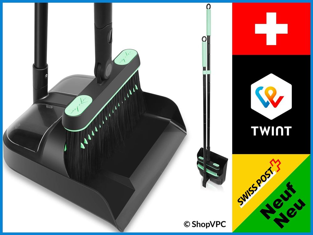 Besen-Set mit Teleskopstiel und Kehrschaufel | Kaufen auf Ricardo