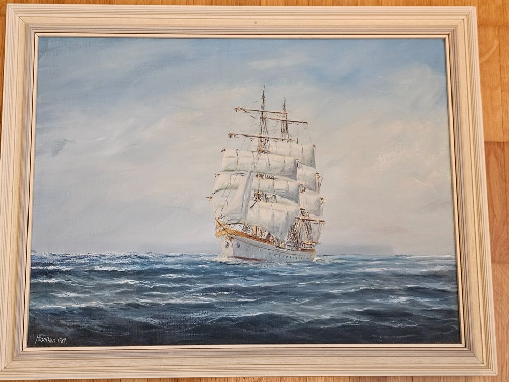 Bild gemalt von H.Janssen Segelschulschiff Gorch Fock | Kaufen auf Ricardo