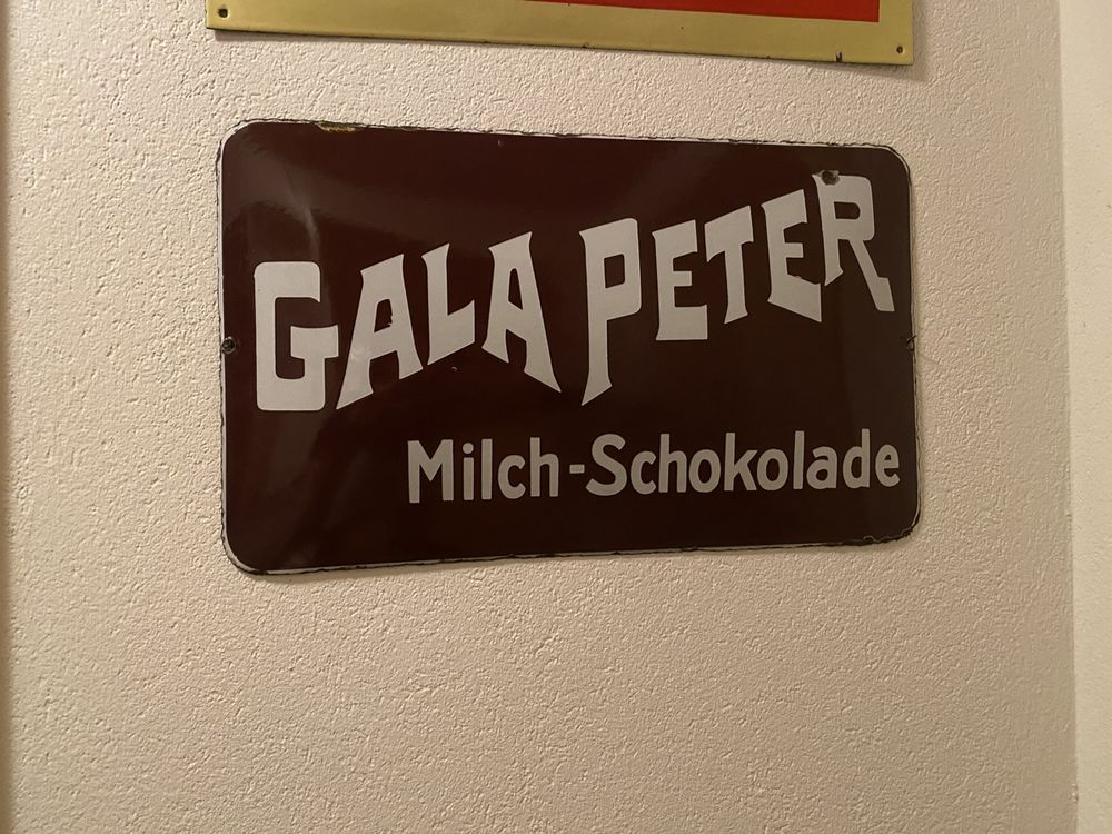 Gala Peter Emailschild, Schokolade, selten,Top, Rar (Gebraucht) in ...