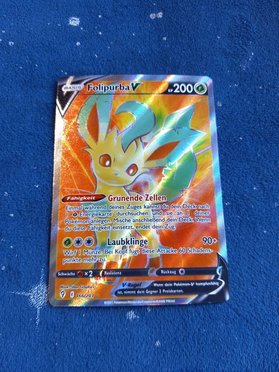 Folipurba V/Leafeon V Full arrt (DE) Evolving Skies 166/203 | Kaufen ...