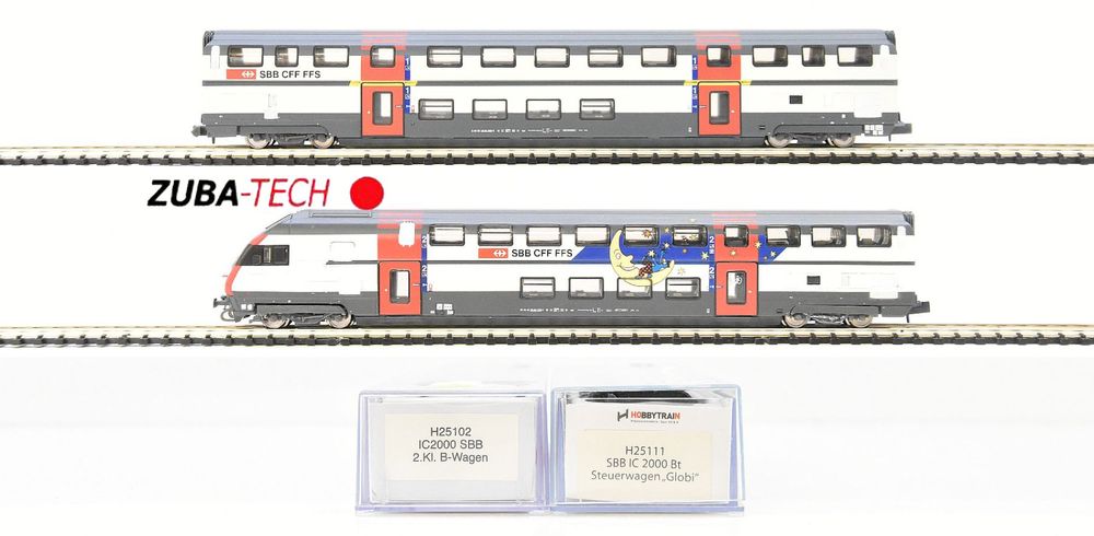 2x Hobbytrain IC 2000 Dosto Wagen Spur N GS mit OVP | Kaufen auf Ricardo