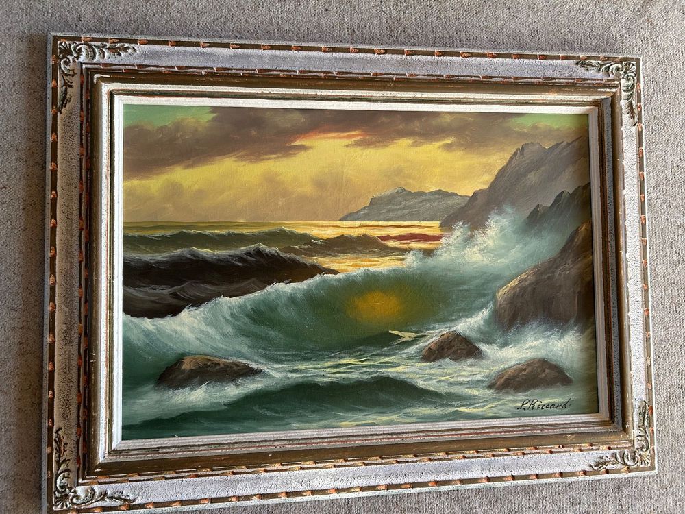 Ölgemälde auf Leinwand, P. Riccardi, gerahmt (Gebraucht) in Villnachern ...