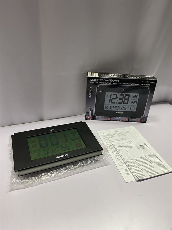 ASCOT LCD Funkwanduhr | Kaufen auf Ricardo