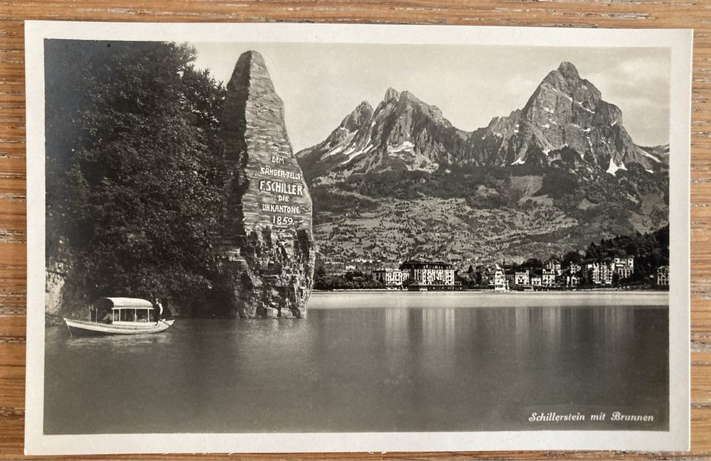 Schillerdenkmal Brunnen Vierwaldstättersee Postkarte 1920er | Kaufen auf Ricardo