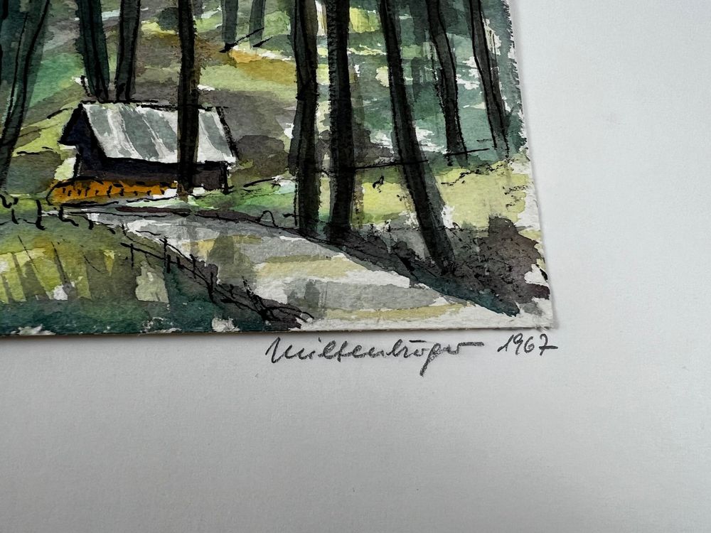 Waldlandschaft Aquarell Handsigniert Datiert. (Gebraucht) in Neuhausen am Rheinfall für CHF 5 ...