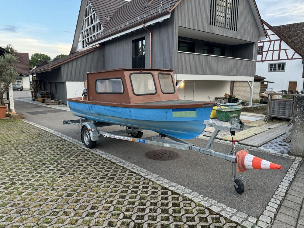 Fischerboot mit Anhänger und Aussenbordmotor (Gebraucht) in Frauenfeld ...