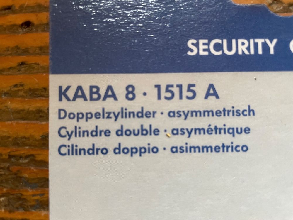 Schliesszylinder Kaba 8 / 1515 A / asymmetrisch | neu&OVP | Kaufen auf ...