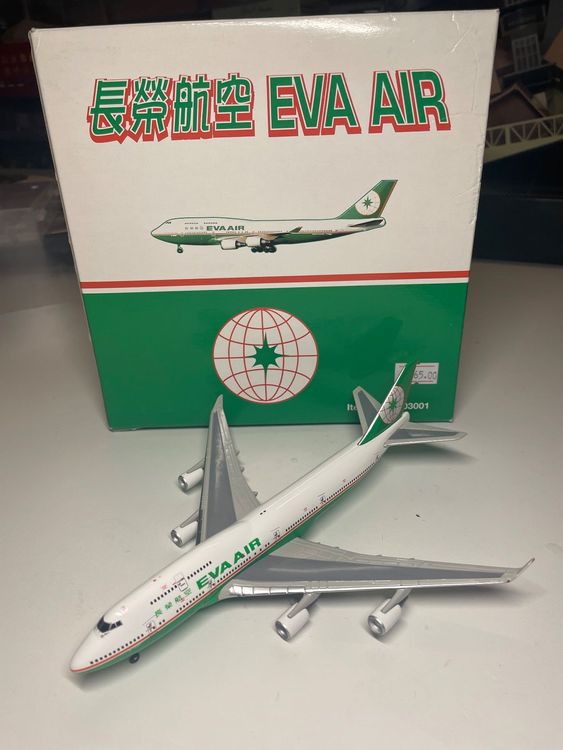 Boeing 747-400 EVA AIR Metallmodell 1/400 (Neu und originalverpackt) in ...