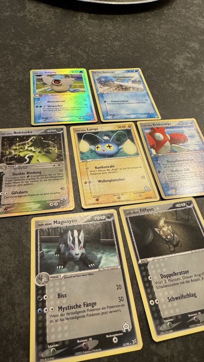 Pokemon Karten Team Aqua Set - Seltene Sammlerstücke 2005 (Gebraucht ...