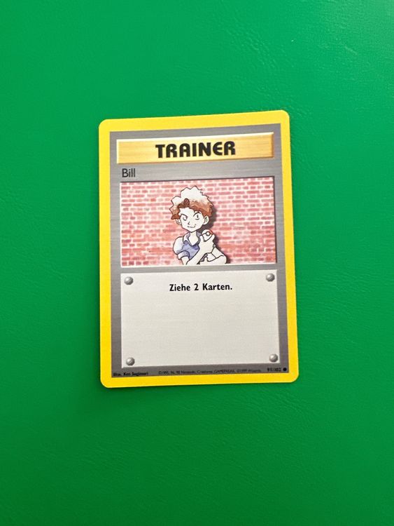 Pokemon Bill Trainer Base Set 1999 alte Karte Top Zustand (Gebraucht ...