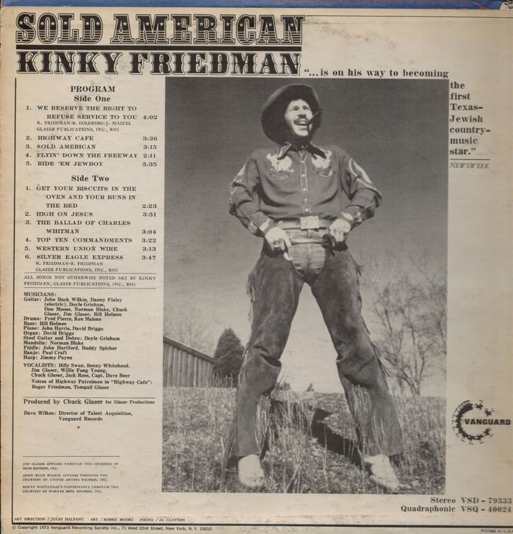 Kinky Friedman - Sold American (1973) (LP) (Gebraucht) in Horgen für ...