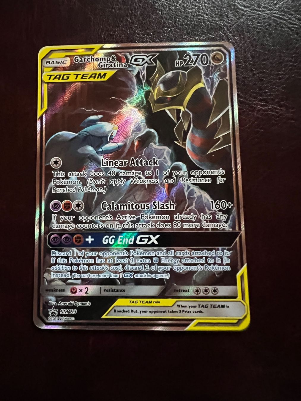 POKEMON GARCHOMP & GIRATINA GX SM193 SUN & MOON - TAG TEAM (Gebraucht ...