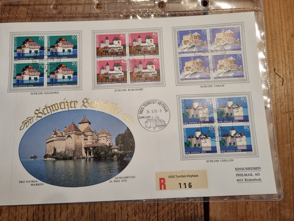 1978 FDC Luxusbrief 4er Block Pro Patria (Gebraucht) in Arni AG für CHF 3 – mit Lieferung auf ...