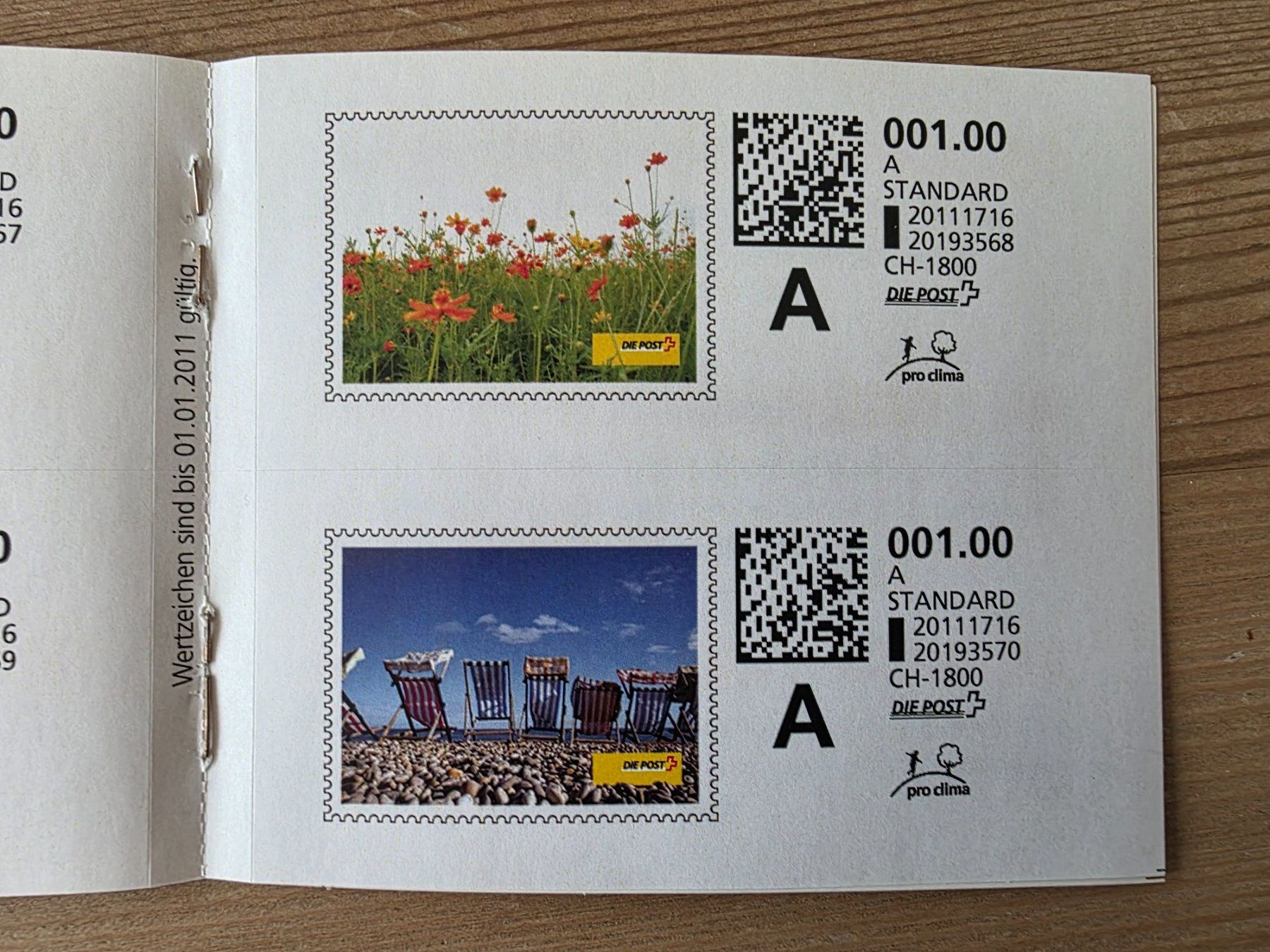 2 ungebrauchte offizielle WebStamp Hefte der Post mit Logo (Neu (gemäss ...