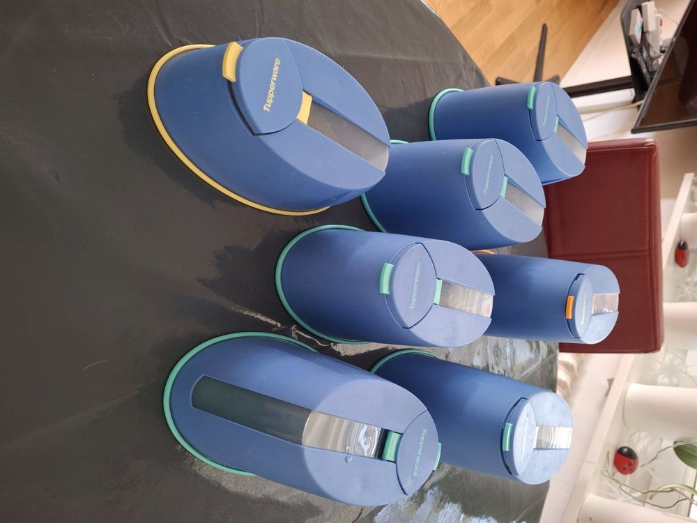 Tupperware Allegra Set, 7-teilig, Blau/Gelb, Top Zustand! (Gebraucht ...