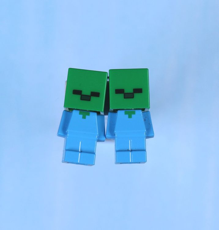 Lego Minifigur Minecraft 2 Baby Zombie - Printed Torso (Gebraucht) in ...