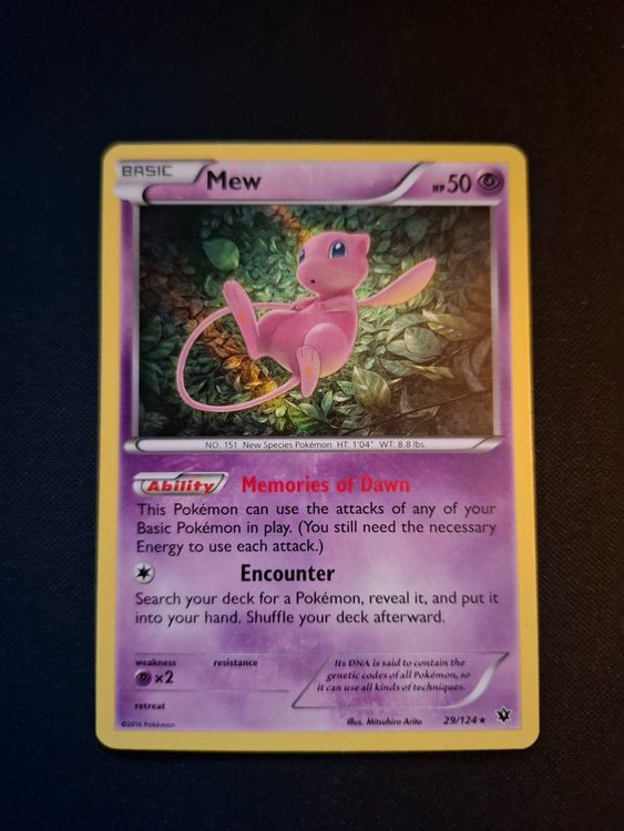 Pokemon Mew 29/124 Holo XY Fates Collide (Gebraucht) in Gammen für CHF ...