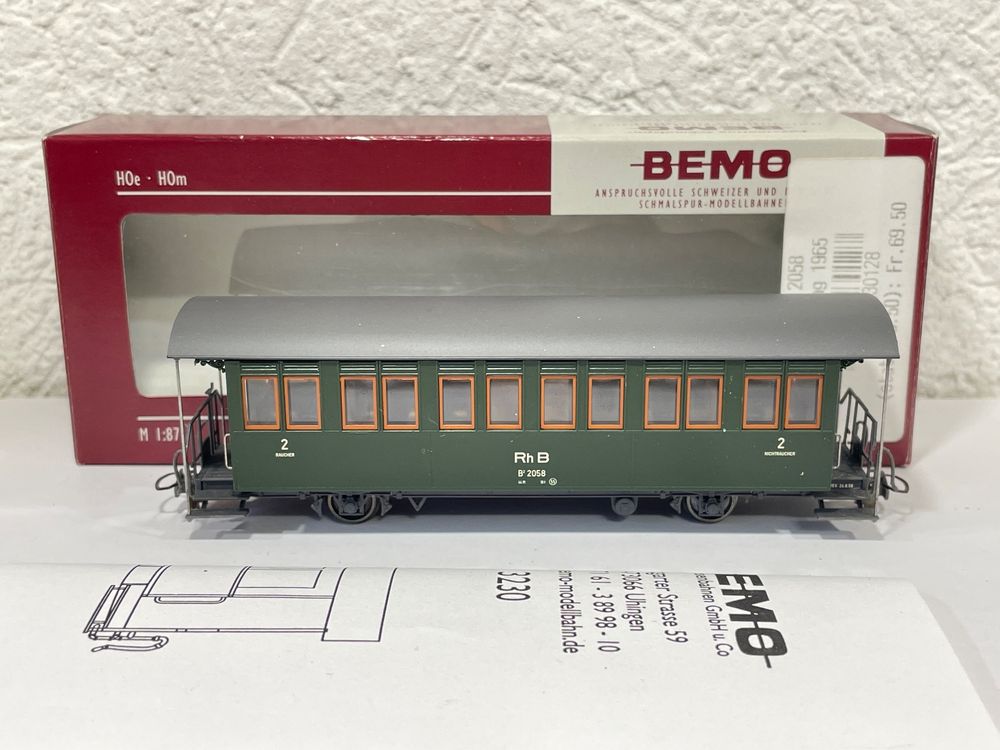 Bemo 3230 128 RhB B 2058 2. Klasse Nostalgie-Zweiachser H0m | Kaufen auf Ricardo