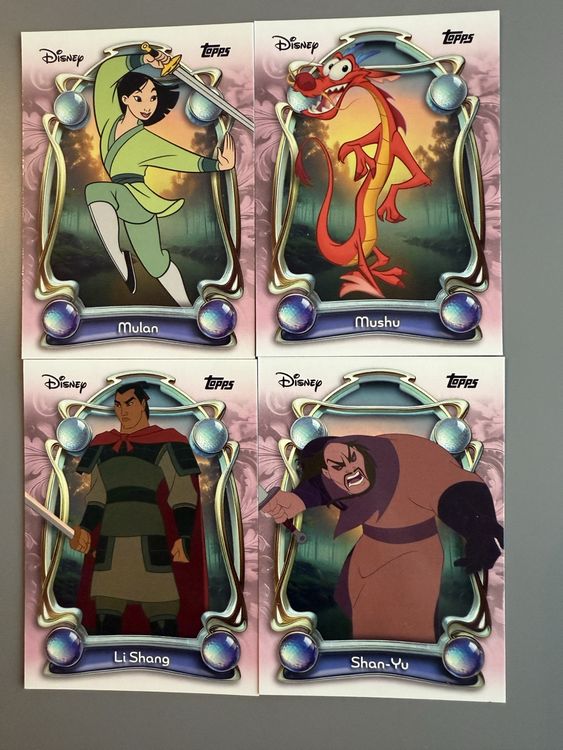 Disney Mulan Topps Sammelkarten Set, Komplett! Nr. 62-65 (Neu (gemäss ...