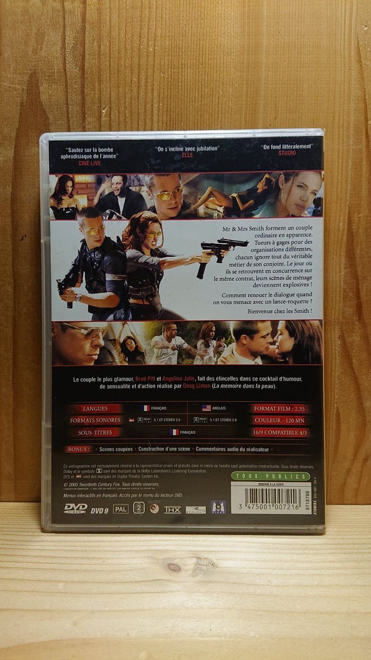 MR. & MRS. SMITH DVD mit Angelina Jolie und Brad Pitt (Gebraucht) in Wilderswil für CHF 1.9 ...