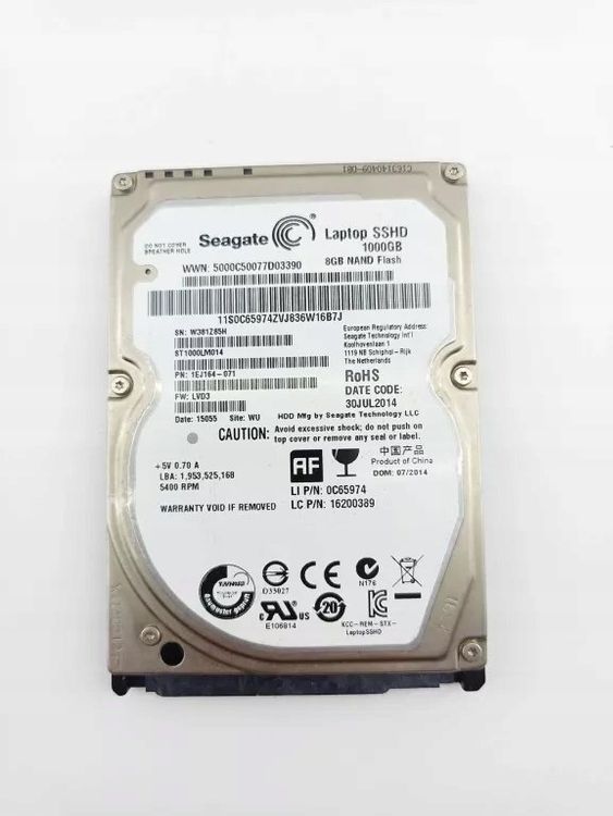 SEAGATE LAPTOP 8G NAND FLASH 1000GB 2,5" Solid Sata Hybrid | Kaufen auf ...