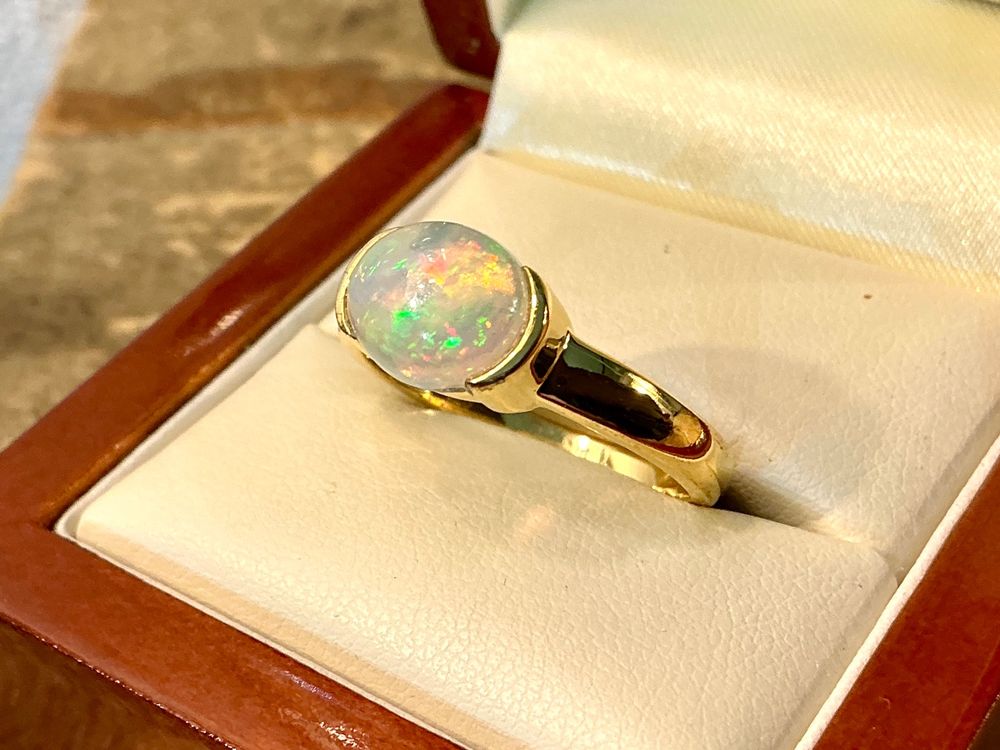 VINTAGE RING STERLING 925 VERGOLDET OPAL, GR.60 (Gebraucht) in Biglen ...