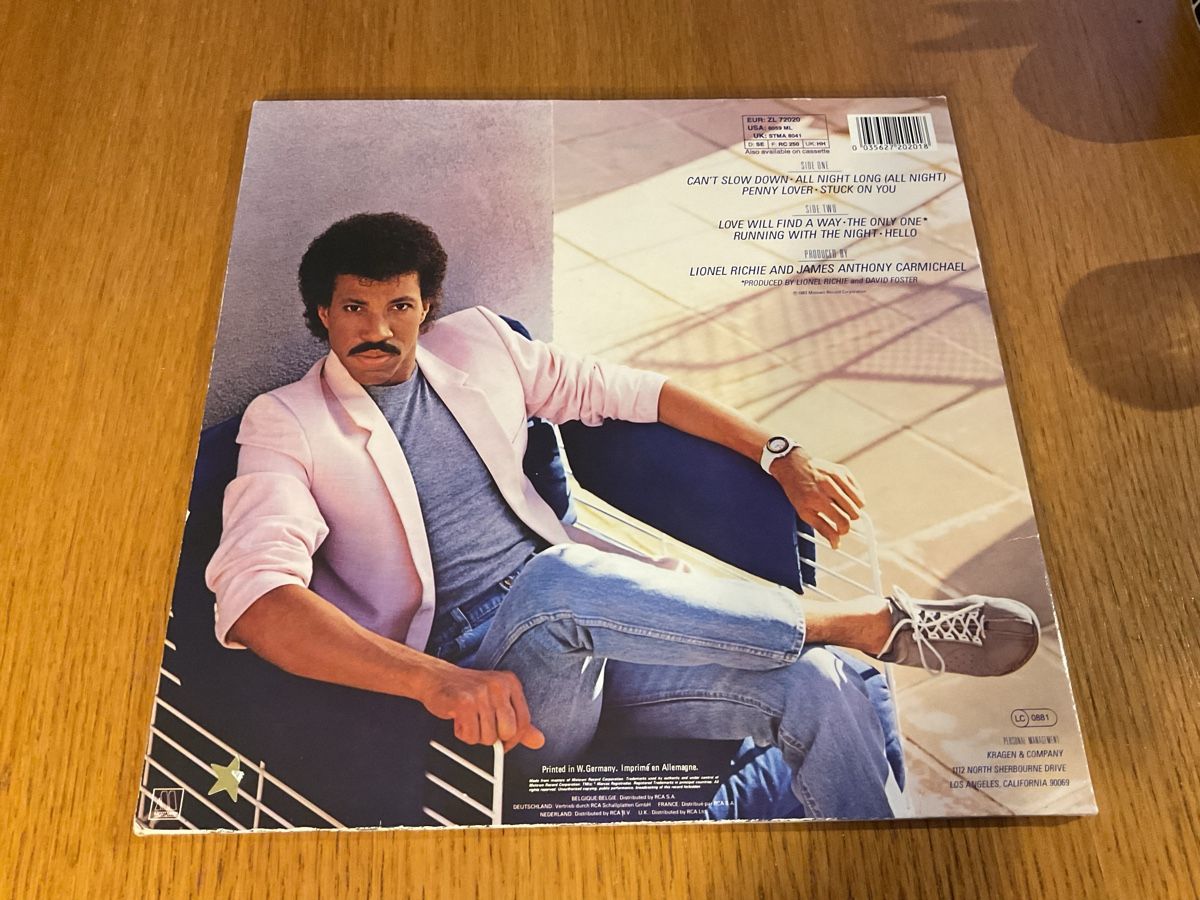 Lionel Richie - Can't Slow Down LP - Top Zustand! (Gebraucht) in ...