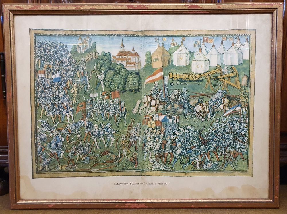 Schlacht bei Grandson, Fol. 99b/100, schöne Grafik (Gebraucht) in Luzern für CHF 10 – mit ...