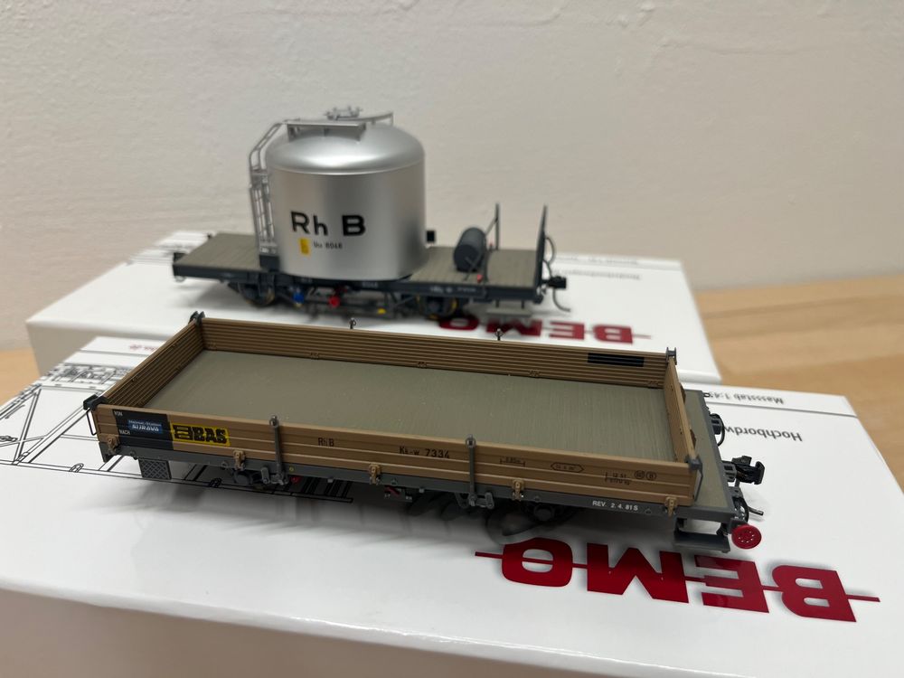 2 Stück Bemo 0m RhB Güterwagen 1:45 Fine Scale | Kaufen auf Ricardo