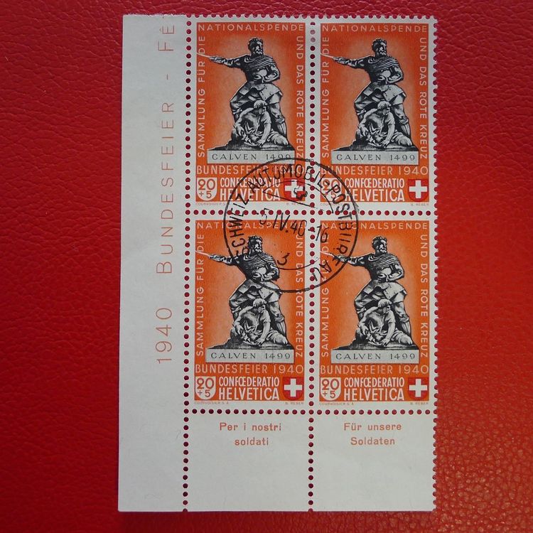 1940 (Pro Patria) B5c Viererblock, Automobil-P'bu. Kat:300.- | Kaufen auf Ricardo