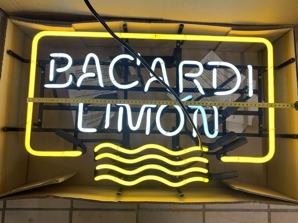 BACARDI LIMÓN Neon Sign Light Leuchtreklame (Neu und originalverpackt ...
